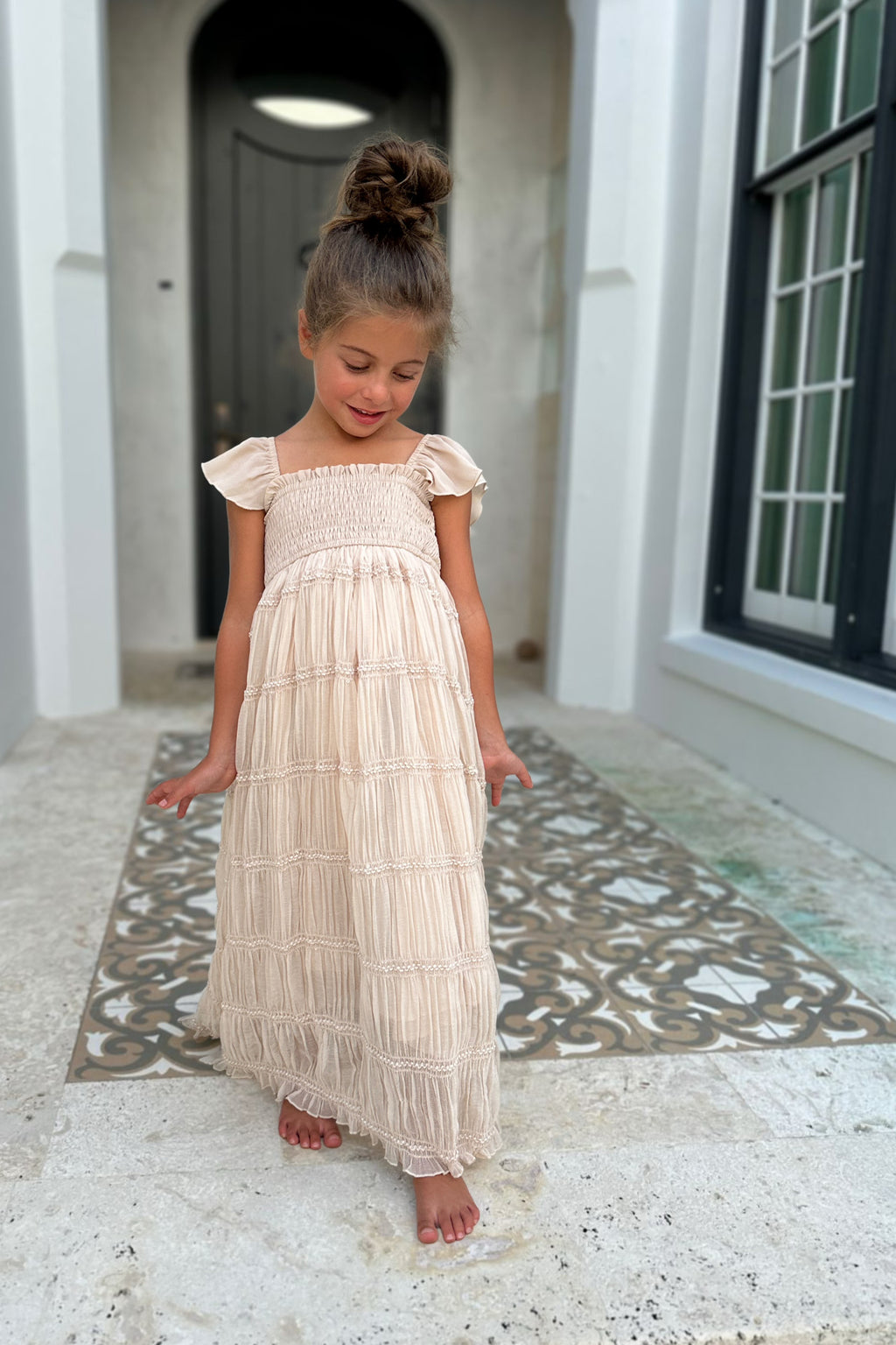 Marabella Dress (natural chiffon) – INDIE BLUE