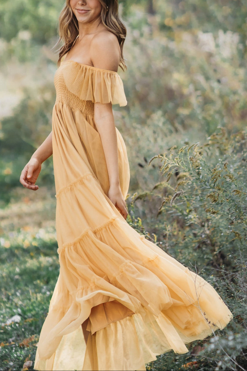 Women's Marabella Dress (saffron tulle) – INDIE BLUE