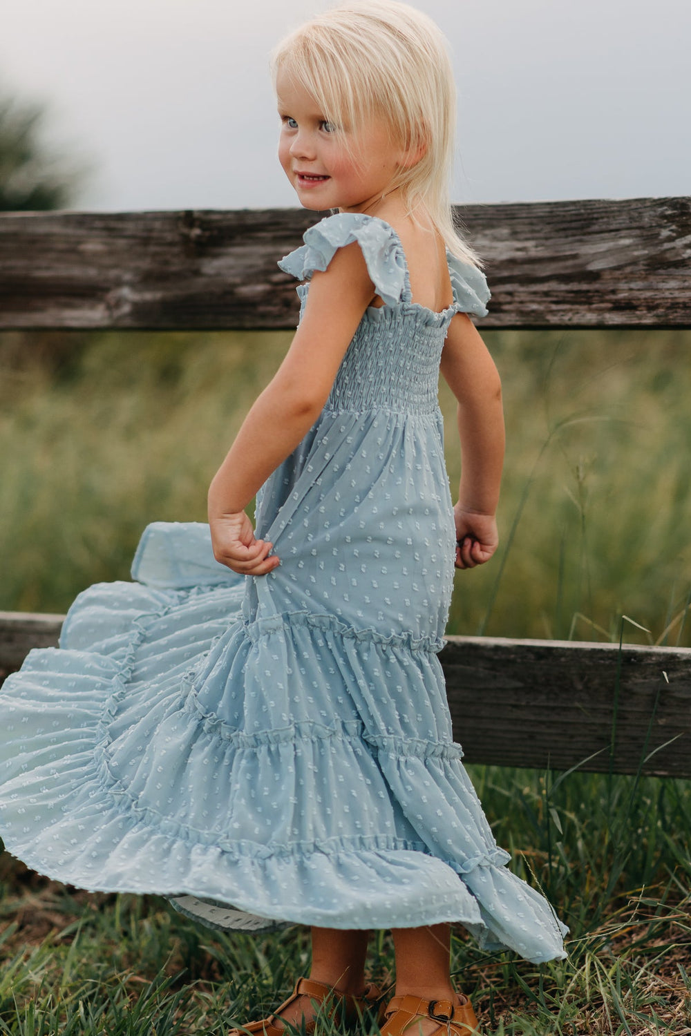 Marabella Dress (blue swiss dot) – INDIE BLUE